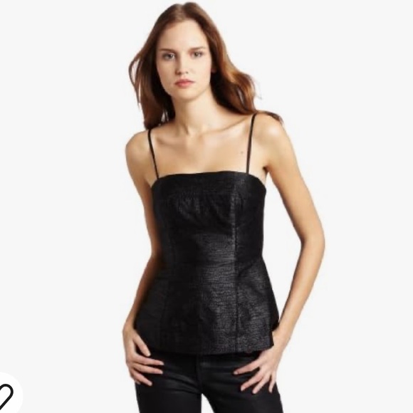 Tracy Reese | Tops | Tracy Reese Metallic Black Strapless Bustier ...